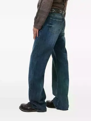 Our Legacy Carlson Cut Faded Denim Trousers - Blue