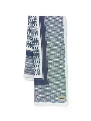 N.peal Geometric-print Scarf - Blue