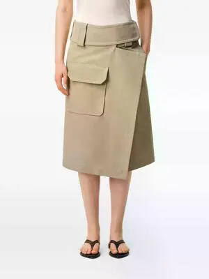 AMI Paris Cotton Wrap Skirt