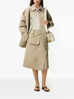 AMI Paris Cotton Wrap Skirt