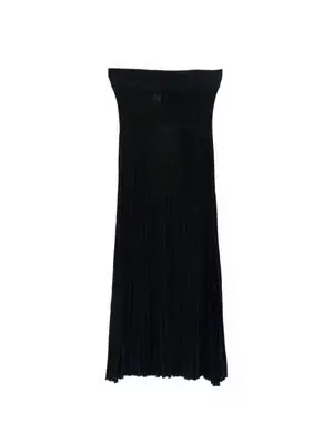 N.peal Pleated Midi Skirt - Blue