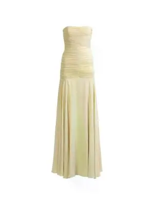Silvia Tcherassi Norma Strapless Maxi Dress - Neutrals