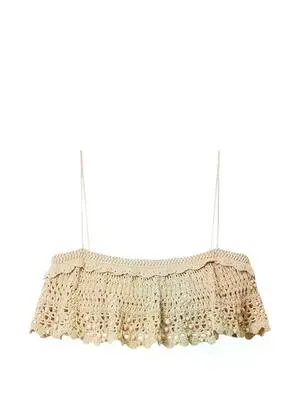 Isabel Marant Étoile Oraviel Beaded Crochet Tank Top - Neutrals