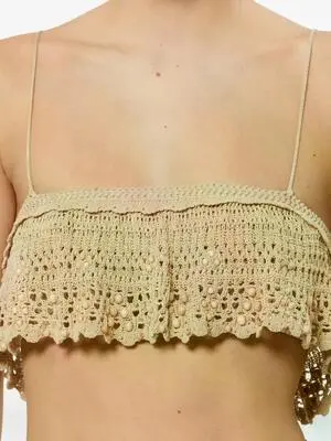 Isabel Marant Étoile Oraviel Beaded Crochet Tank Top - Neutrals