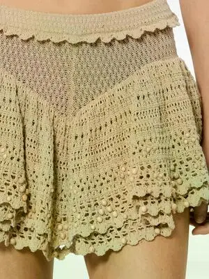 Isabel Marant Étoile Olzea Beaded Crochet Shorts - Neutrals