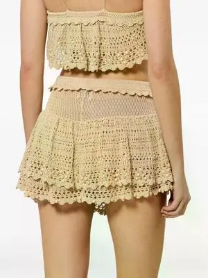 Isabel Marant Étoile Olzea Beaded Crochet Shorts - Neutrals