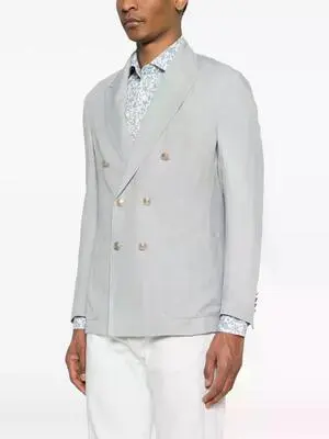 Eleventy Double-breasted Chest-pocket Jacket