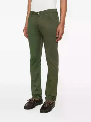 Jacob Cohen Five-pocket Trousers With Stud Detail
