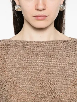 BASE Cotton Blend Sweater - Brown