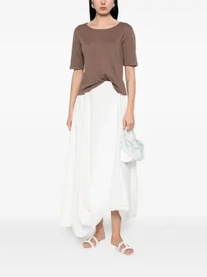BASE Linen And Cotton Blend Sweater - Brown