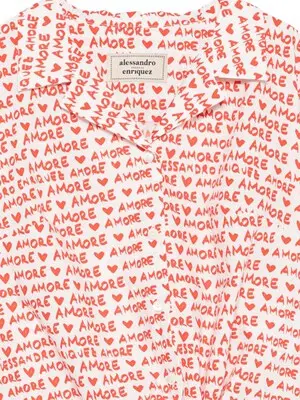 ALESSANDRO ENRIQUEZ Printed Cotton Shirt - Red