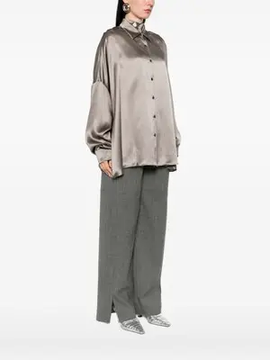 Dries Van Noten Casia Silk Shirt - Grey