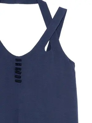Emporio Armani Sleeveless V-neck Top With Button Detail