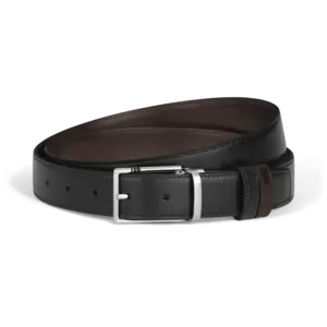 Montblanc Mm Reversible Belt In Leather With Rectangular Meisterstück Buckle - Black