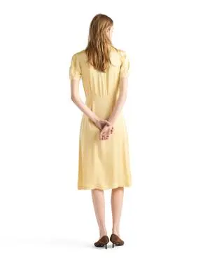 Prada Satin Crepe Dress - Yellow
