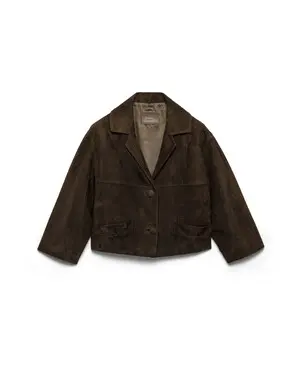 Prada Cropped Suede Jacket