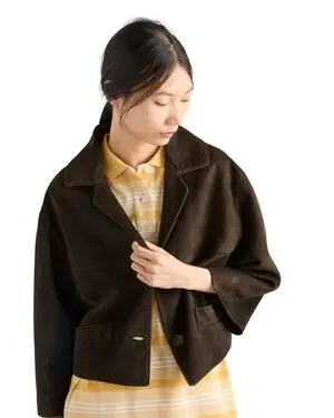 Prada Cropped Suede Jacket