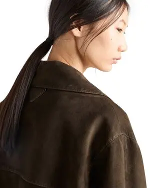 Prada Cropped Suede Jacket
