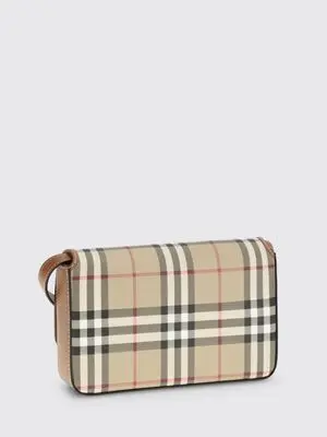 Burberry Hampshire Crossbody Bag In Vintage Check Canvas - Brown