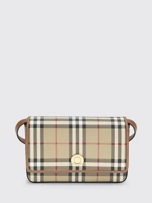 Burberry Hampshire Crossbody Bag In Vintage Check Canvas - Brown