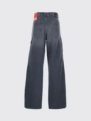 DIESEL® D-livery Wide-leg 5-pocket Jeans In Denim With Mid-rise Waist