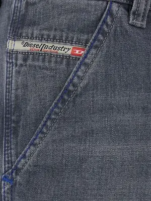 DIESEL® D-livery Wide-leg 5-pocket Jeans In Denim With Mid-rise Waist