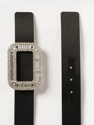 ROGER VIVIER Embellished Buckle Belt - Black