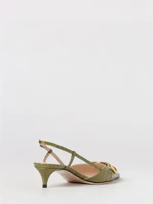 Valentino Garavani Vlogo Signature Slingback In Croc Print Leather