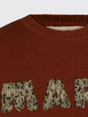 Marni Sweater With Logo Applique - Brown