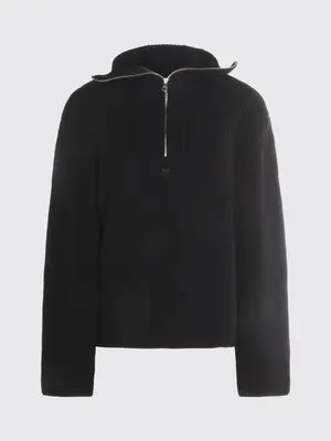 COURREGES Ribbed Quarter Zip Sweater