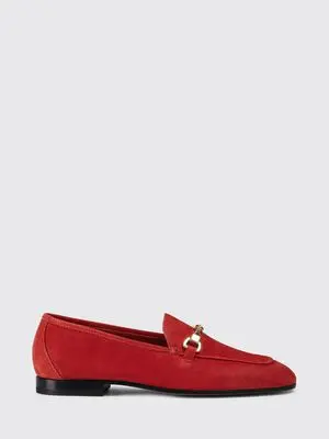 DOUCAL'S Suede Loafers With Horsebit Detail - Red