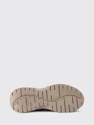 DOUCAL'S Perforated Leather And Crochet Knit Lace-up Sneakers - Ice