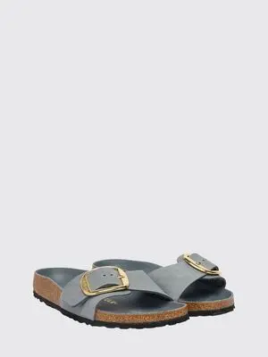 BIRKENSTOCK Madrid Big Buckle Nubuck Sandals - Grey