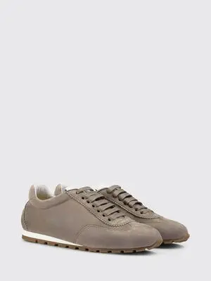 DOUCAL'S Suede Calfskin Lace Up Sneakers - Grey