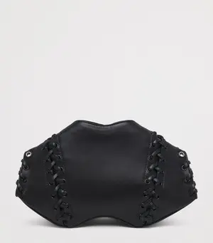 Alexander McQueen Leather Manta Pouch - Black