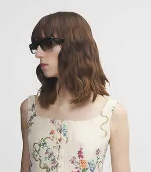 Alexander McQueen T-bar Rivet Panthos Sunglasses - Brown