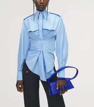 Alexander McQueen Leather Skull Four-ring Top-handle Bag - Blue