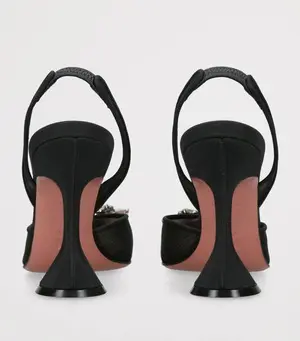 Amina Muaddi Mesh Begum Slingback Pumps 95