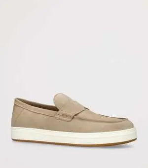 Hogan Suede H-tv Loafers - Beige