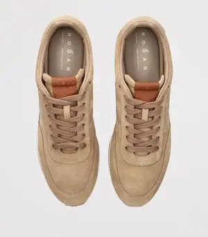 Hogan Suede Athletic Sneakers - Beige