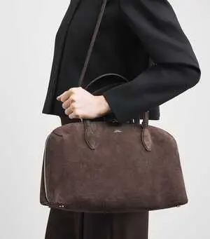 TOTEME Day Medium Suede Shoulder Bag
