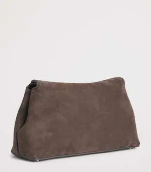 TOTEME Suede T-lock Clutch Bag