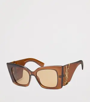 Saint Laurent Cassandre M119 Cat-eye Sunglasses - Brown