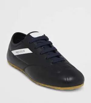 Alexander McQueen Leather Boxe Sneakers - Black