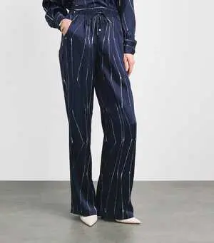 Kiton Silk Wide-leg Trousers