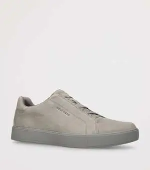 Cole Haan Grandprø Luxe Leather Slip-on Sneakers - Grey