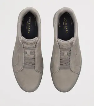 Cole Haan Grandprø Luxe Leather Slip-on Sneakers - Grey