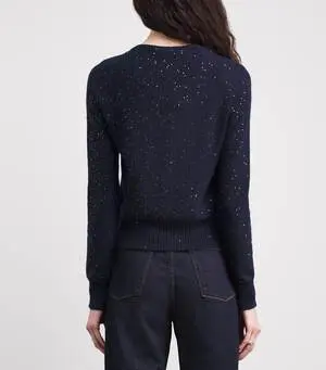 Kiton Cashmere Sequin Embellished Sweater