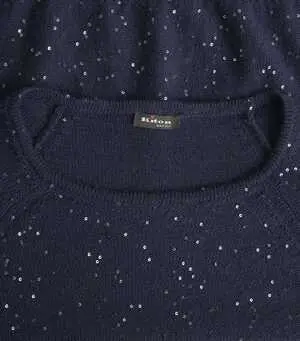 Kiton Cashmere Sequin Embellished Sweater