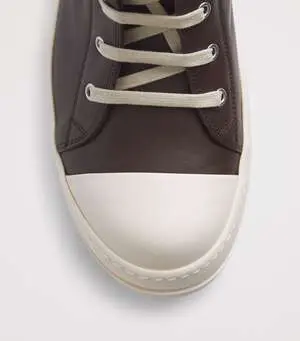 Rick Owens Leather High-top Sneakers - Brown